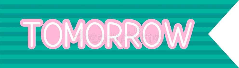 Tomorrow Bookmark Stripe stock vector. Illustration of paperwork ...