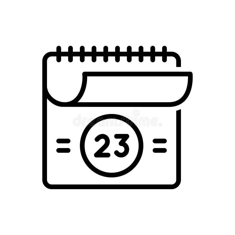 Black Line Icon for Tomorrow, Futurity and Agenda Stock Vector ...