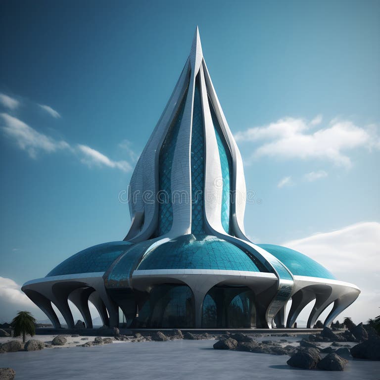 Tomorrow S Skyline, 3d Visualization of a Futuristic Building Against a ...