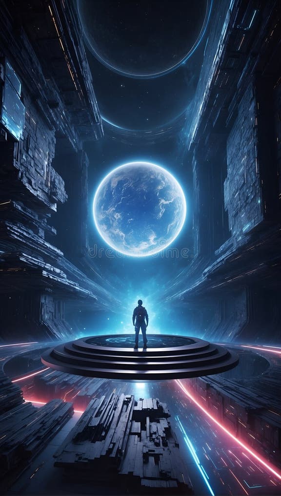 Tomorrow S Technology: DataEclipse Odyssey Unveiled. AI Generate Stock Illustration ...