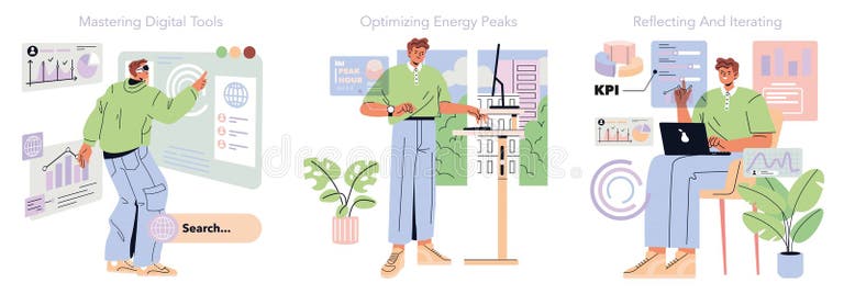 Tomorrow Work. Flat Vector Illustration Stock Vector - Illustration of ...