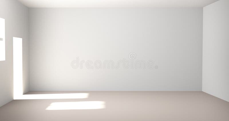 Tomt rum 3D framför rum fotografering för bildbyråer. Bild av mörkt ...