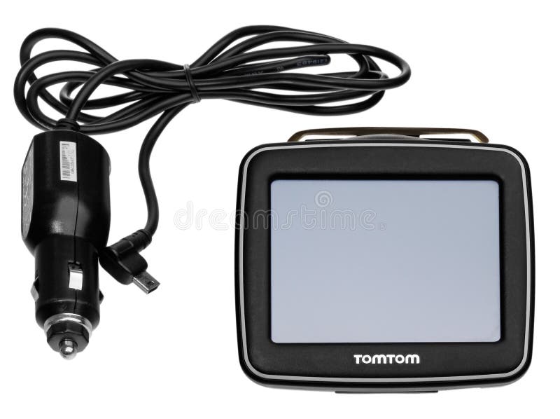 TomTom GPS Car Navigation with Handle. Black Electronic Map Devi ...