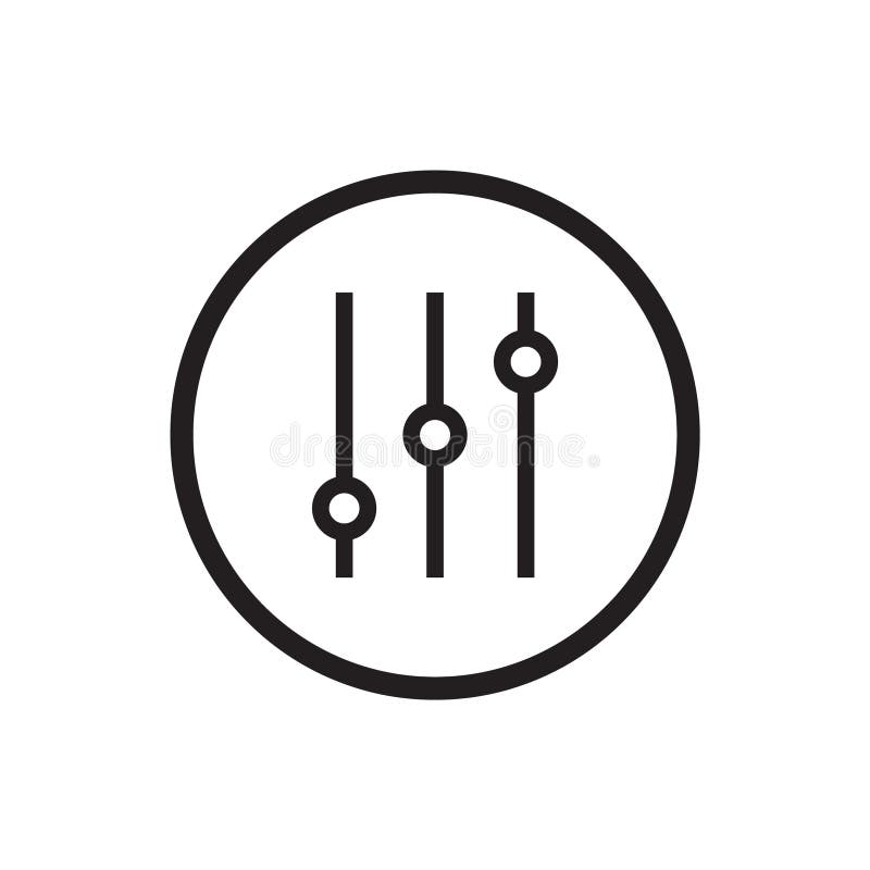 Ton-Kontroll-Symbol Vektor Logo Design Template Vektor Abbildung ...