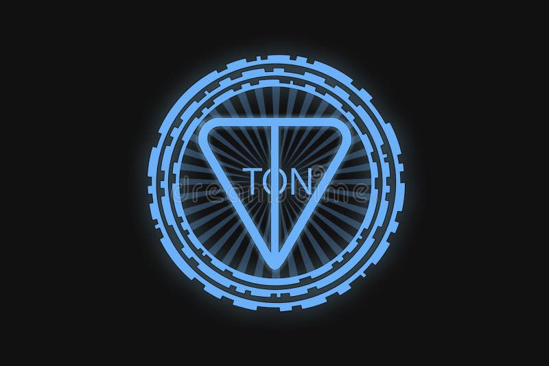 TON Logo. Cryptocurrency Of Telegram Open Network. Vector Illustration ...