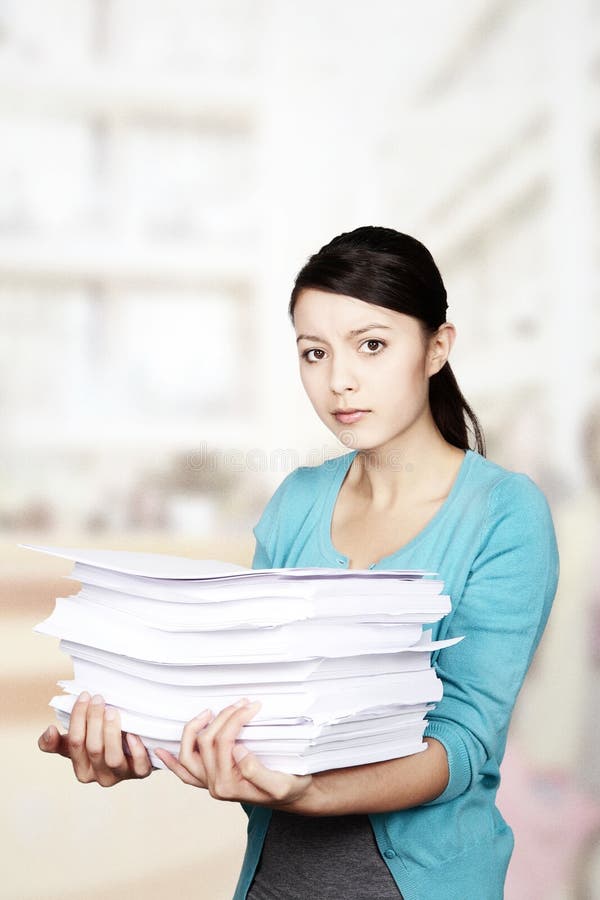 A ton of paper work to do stock photo. Image of beautiful - 23271672