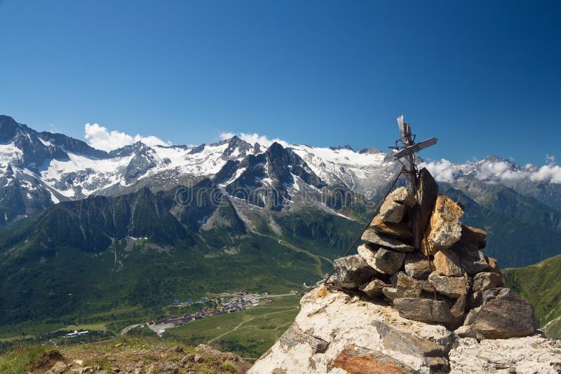 Tonale Pass and Presena Mount Stock Photo - Image of mountains ...