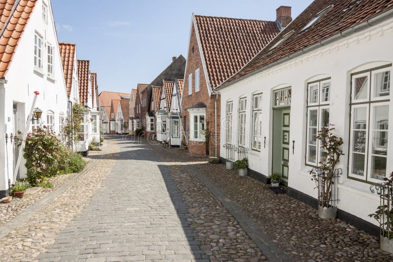Tonder town - Denmark. stock image. Image of white, village - 94458653