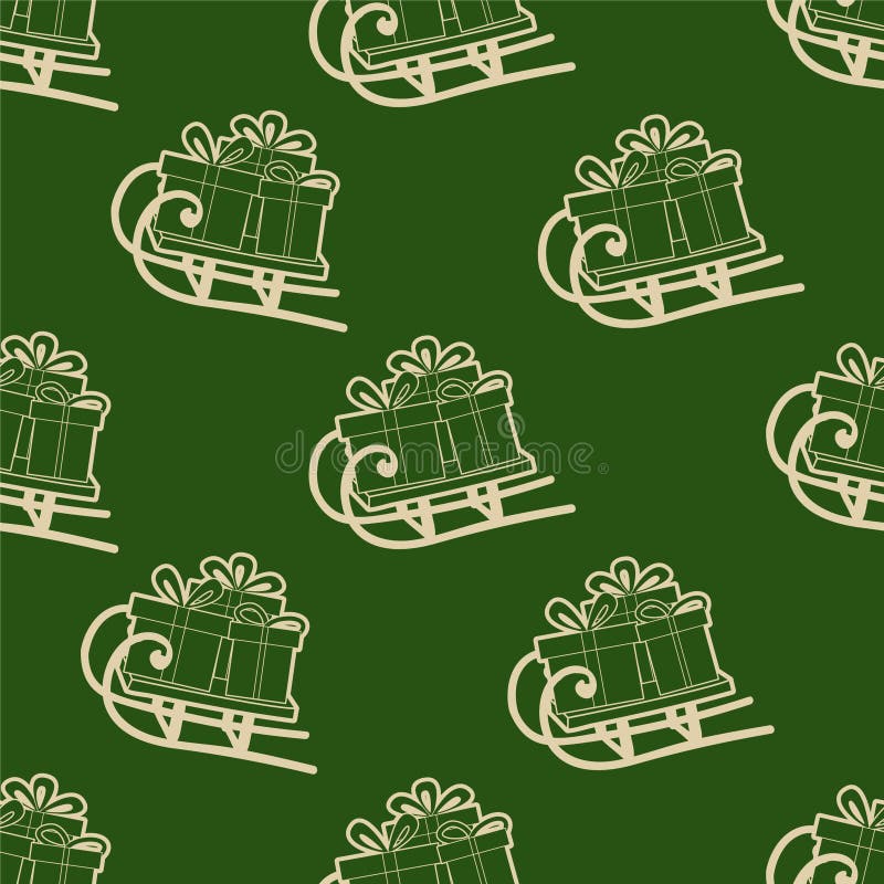 2 Tone Colors Christmas Day Cartoon Pattern Stock Vector - Illustration ...