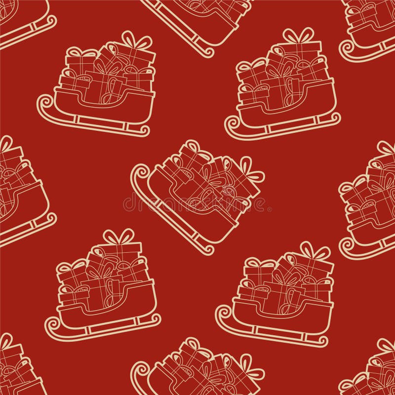 2 Tone Colors Christmas Day Cartoon Pattern Stock Vector - Illustration ...