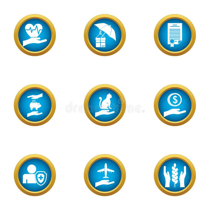 Tone icons set, flat style stock vector. Illustration of building ...