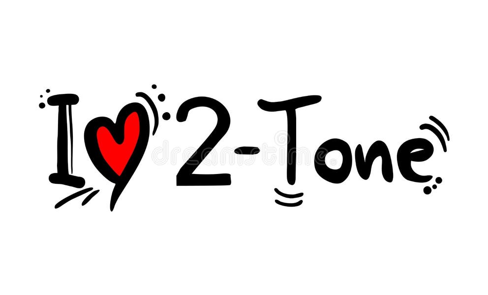 2 Tone Music Style Love Message Stock Vector - Illustration of music ...