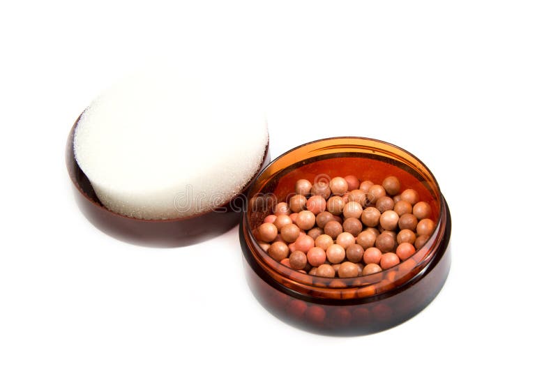 Tone Powder Makeup Isolated on White Stock Photo - Image of fashion ...