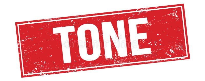 TONE Text on Red Grungy Rectangle Stamp Stock Photo - Image of button ...