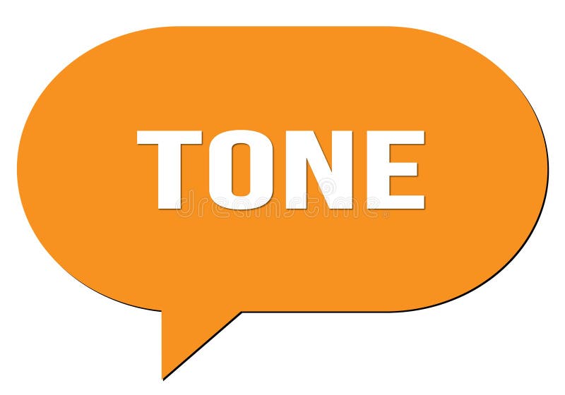 TONE Text Written in an Orange Speech Bubble Stock Illustration ...