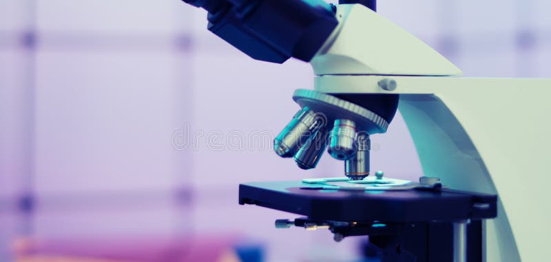 Toned Photo of Scientific Trinocular Microscope with Camera in Science ...