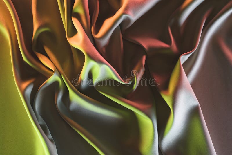 Toned Picture of Elegant Folded Silk Stock Image - Image of green ...