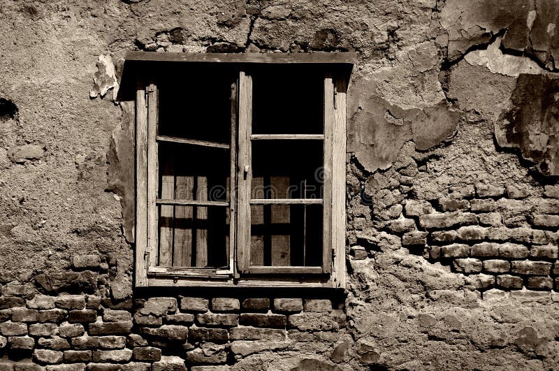 Toned war destroyed window stock photo. Image of abandon - 37282