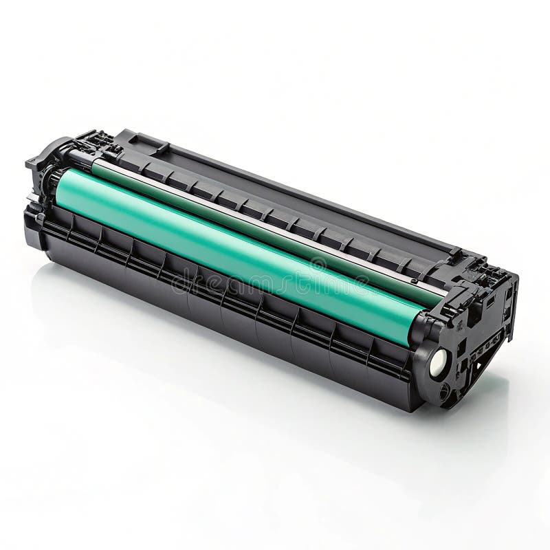 Toner Cartridge on White Background Stock Illustration - Illustration ...