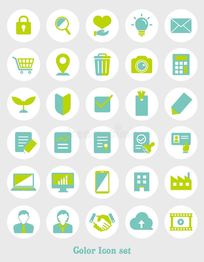 2 Tones Color Vector Icon Illustration Set for Web Designing Etc Stock ...