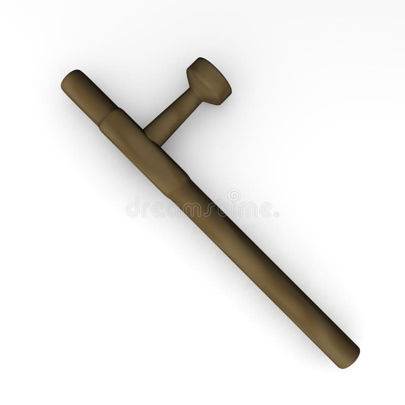 Tonfa stock illustration. Illustration of blade, kama - 12734704