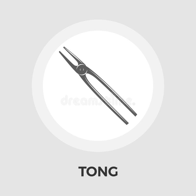Tong Uitstekend Vector Vlak Pictogram Vector Illustratie - Illustration ...