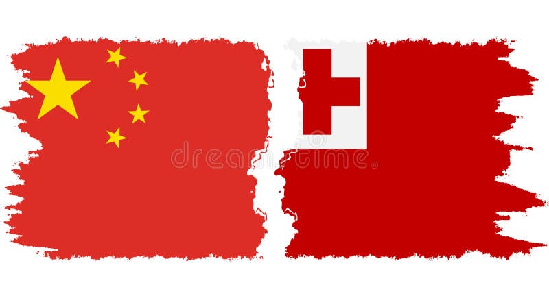 Tonga and China Grunge Flags Connection Vector Stock Vector ...