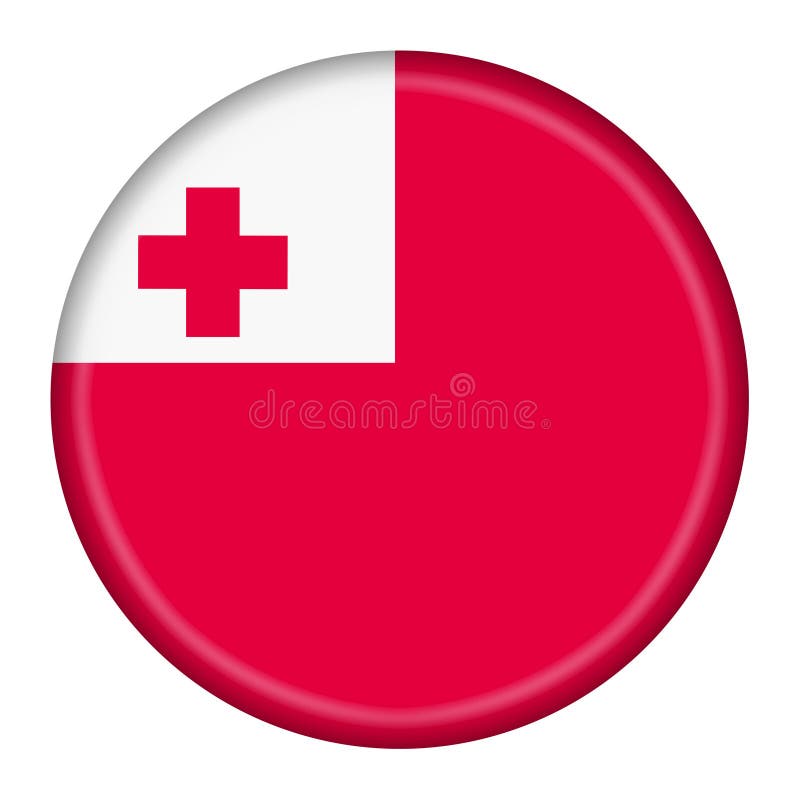 A Tonga Flag Button Illustration with Clipping Path Stock Illustration ...