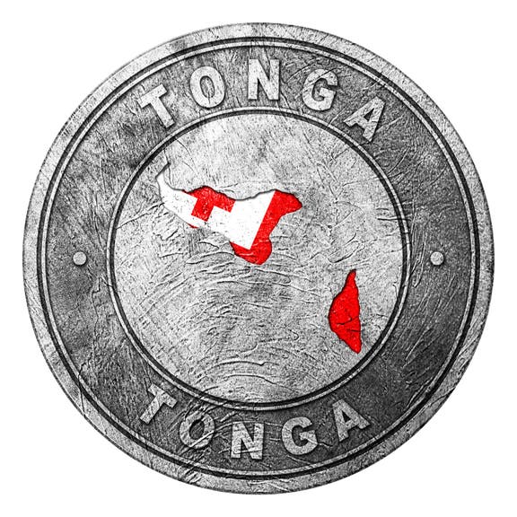 Tonga Flag Button with Map stock illustration. Illustration of symbol ...