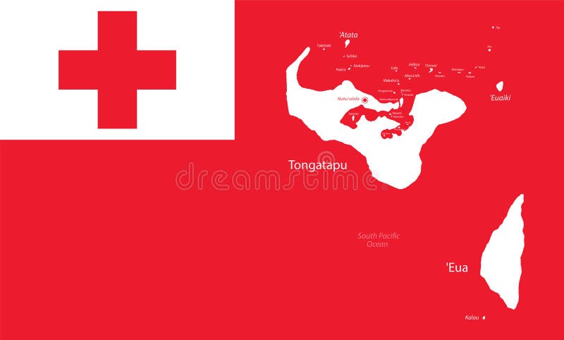 Tonga flag and map stock vector. Illustration of political - 239055573