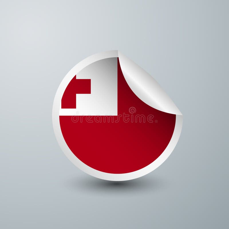 Tonga Flag with Sticker Design Stock Illustration - Illustration of ...
