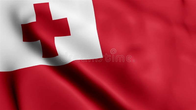 Tonga Flag Video Waving in Wind. Tonga Flag Wave Loop Waving in Wind ...