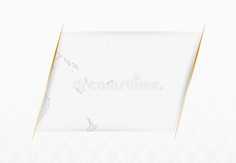 Tonga Map in Blue with Gold Framed Accents. Modern Vector Map of Tonga ...