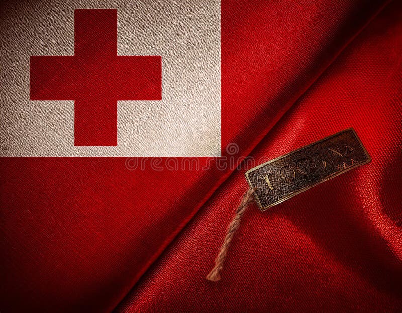 Tonga Map and Flag. stock illustration. Illustration of advertising ...