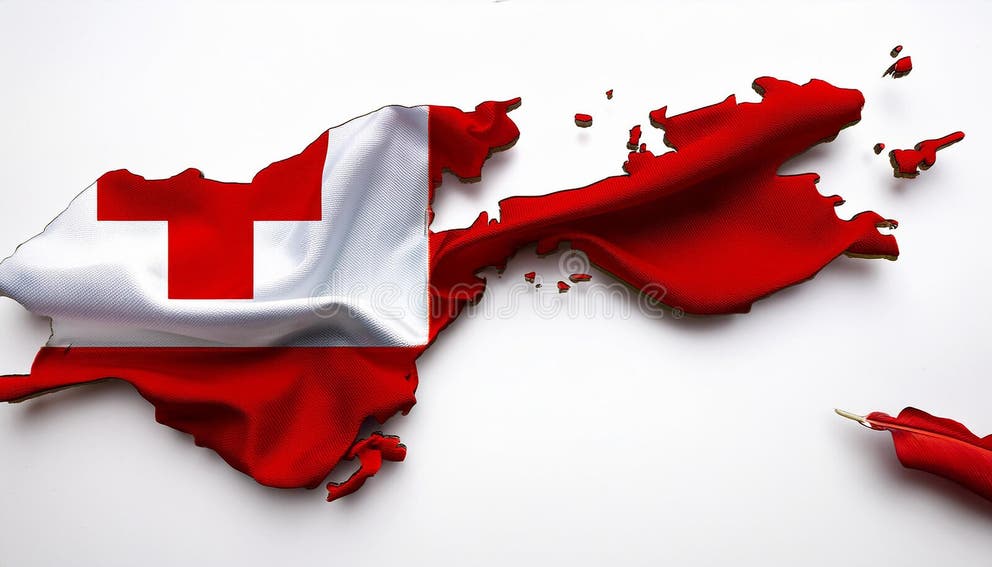 Tonga Map and Flag. stock illustration. Illustration of font - 353675335