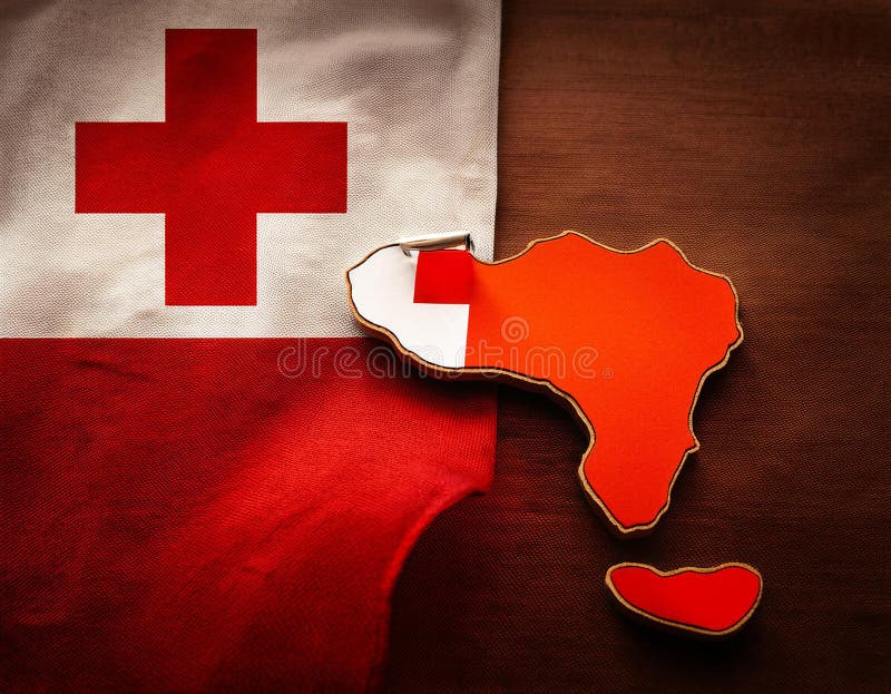 Tonga Map and Flag. stock illustration. Illustration of font - 353675582