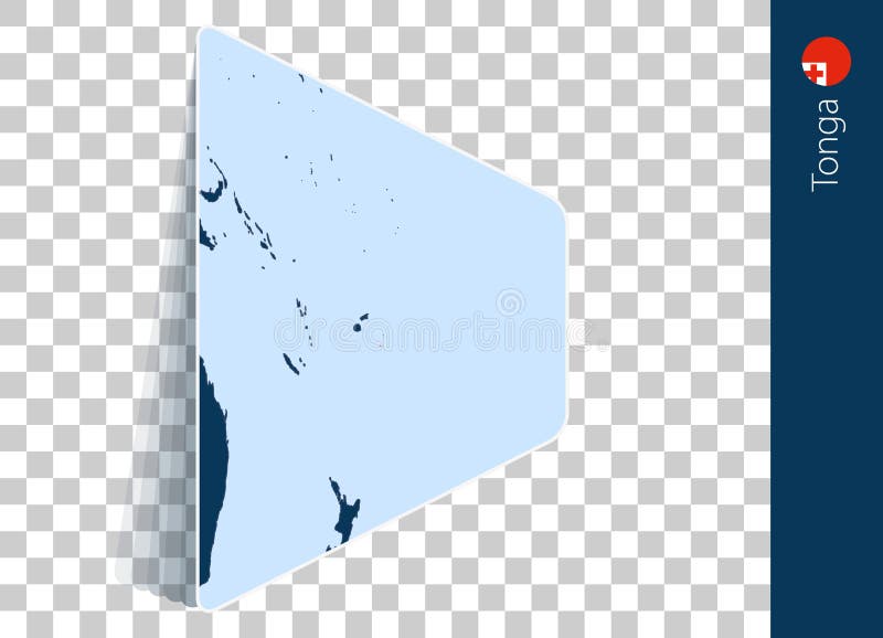 Tonga Map and Flag on Transparent Background Stock Vector ...