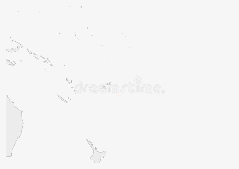 Tonga Map Highlighted in Tonga Flag Colors Stock Vector - Illustration ...