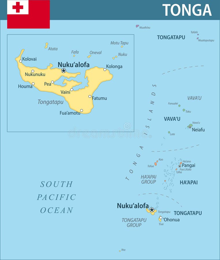 Tonga Map Vector New 2024 Colorful - Customizable Layered Political Map ...