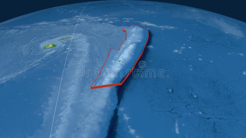 Tonga Plate - Boundaries. Physical Map Stock Illustration ...