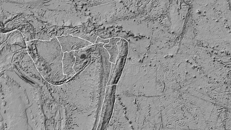 Tonga Plate Outlined. Patterson Cylindrical. Bilevel Stock Illustration ...