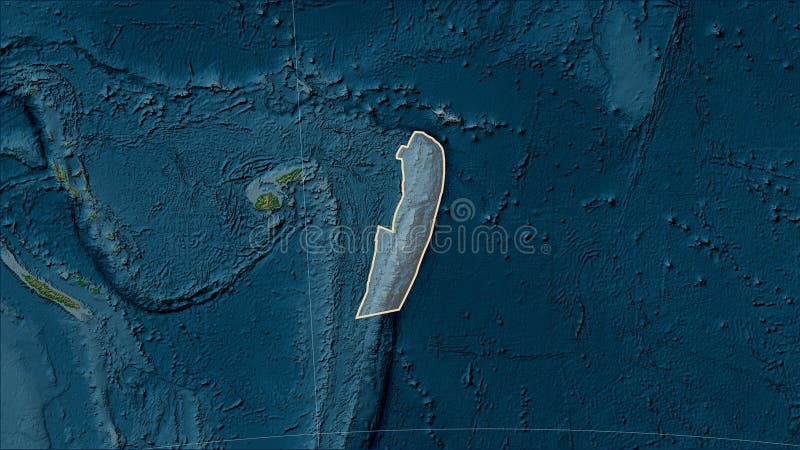 Tonga Tectonic Plate. Physical Map Stock Illustration - Illustration of ...