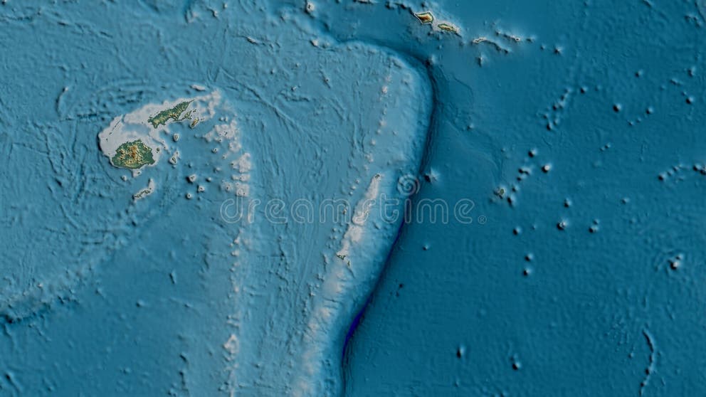 Tonga Tectonic Plate - Raster. Relief Stock Illustration - Illustration ...