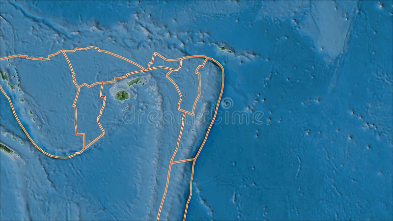 Tonga Tectonic Plate. Topography. Borders First. Van Der Grinten ...