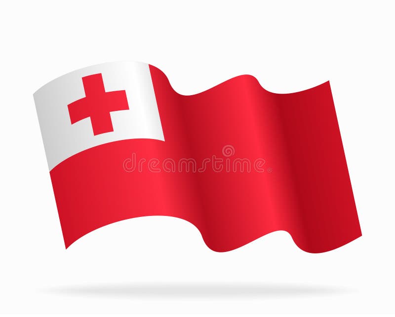 Tongan Flag Wavy Background Layout. Vector Illustration. Stock ...