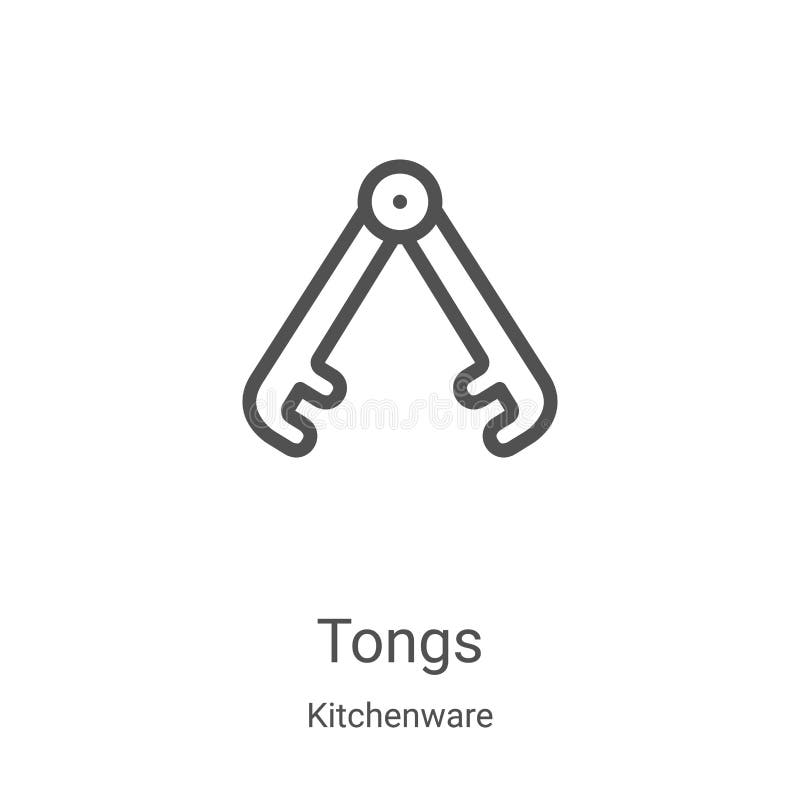 Linear Tongs Icon from Kitchen Outline Collection. Thin Line Tongs Icon ...