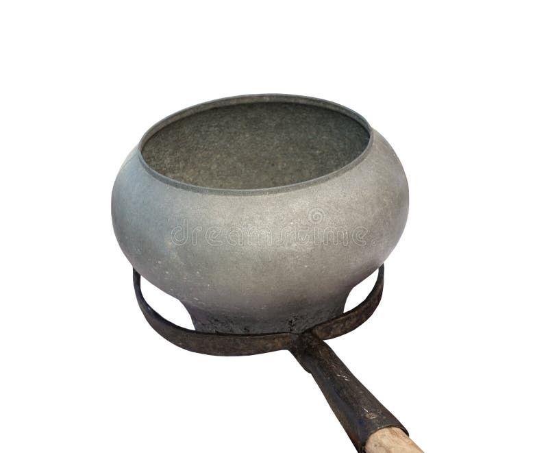 Tongs for Pulling Pots Out of the Stove and Old Pot Stock Image - Image ...