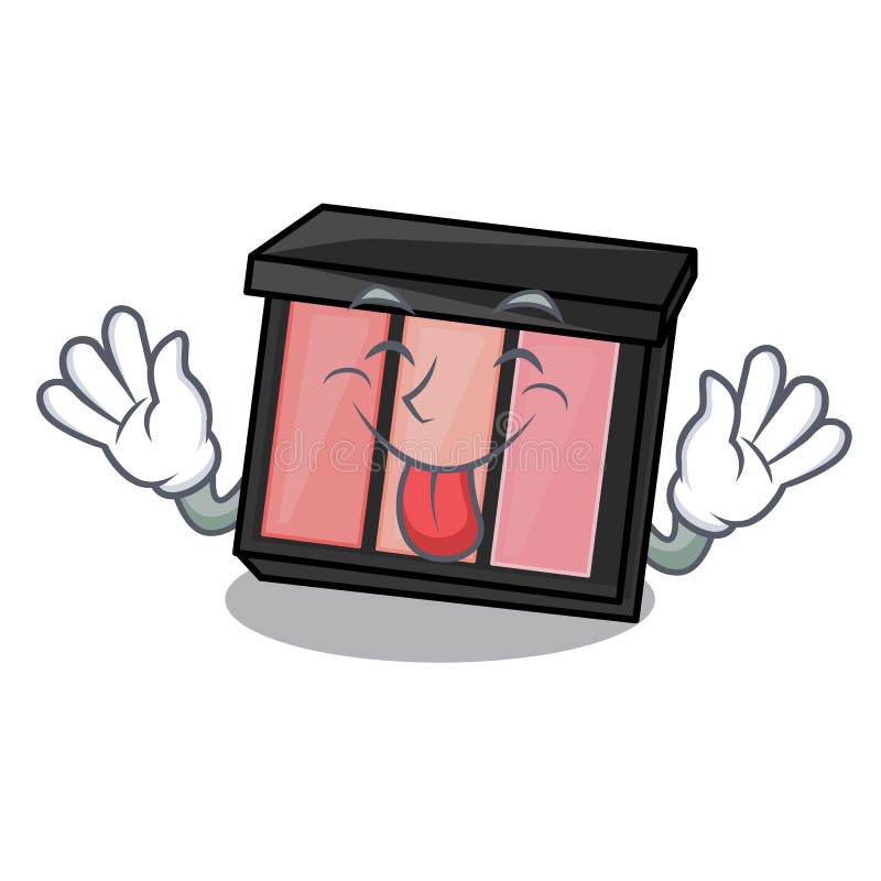 Tongue Out Eye Shadow Above Character Dressing Table Stock Vector ...