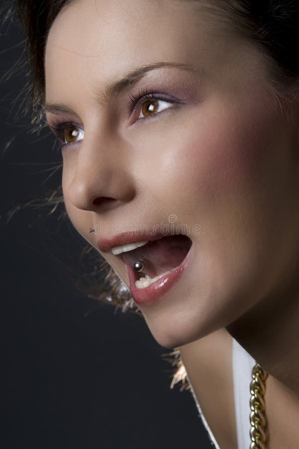Tongue ring girl stock photo. Image of female, good, beauty - 2649886