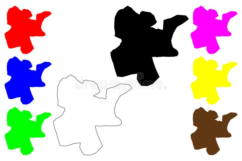 Tonk City (Republic of India, State of Rajasthan) Map Vector Illustration, Stock Vector ...